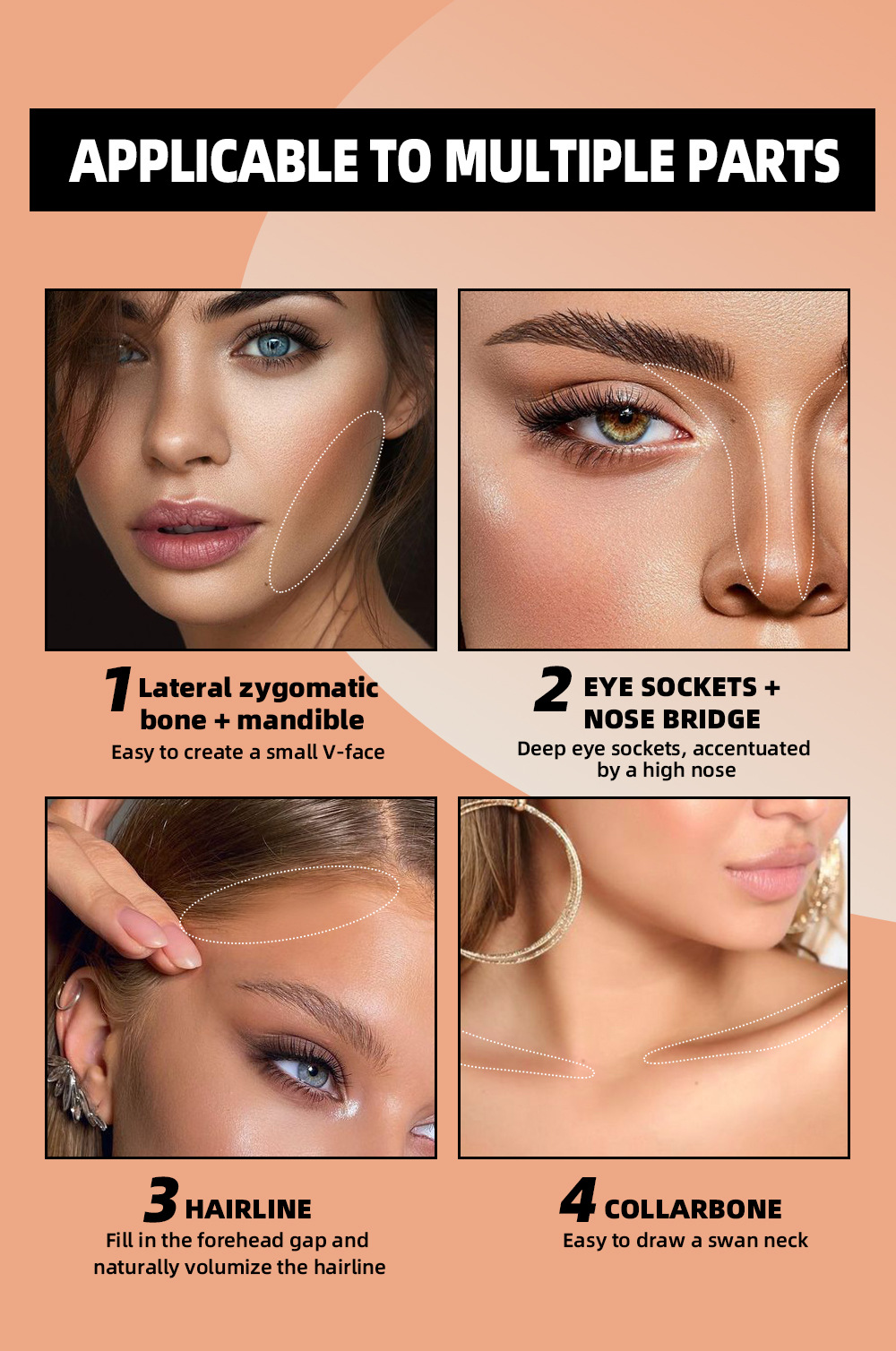 Matte Contouring Powder Not Easy to Take Off Makeup Retouch Contour ...