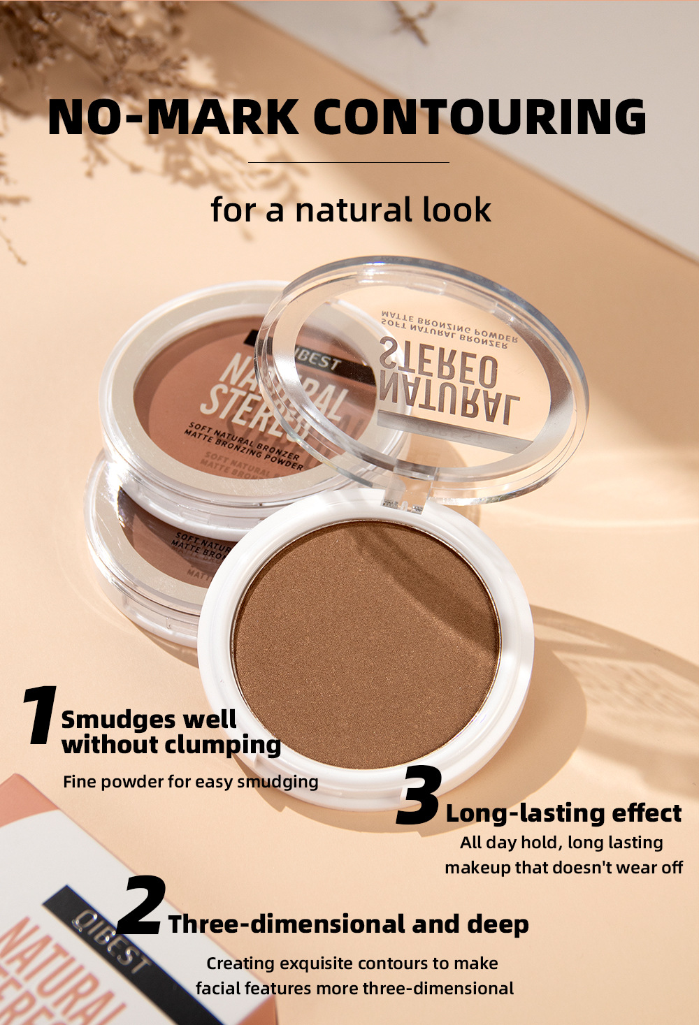 Matte Contouring Powder Not Easy to Take Off Makeup Retouch Contour ...