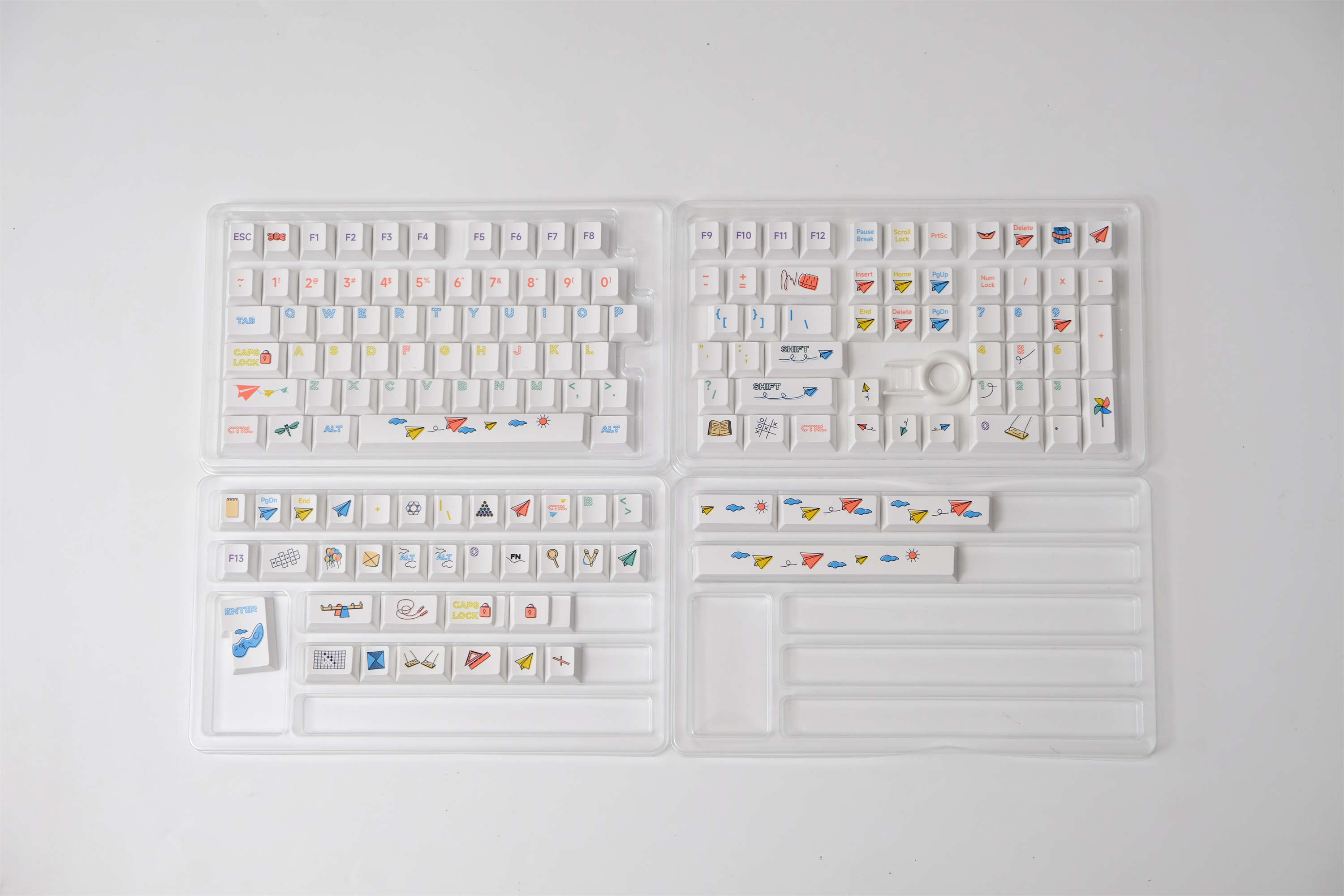 Paper Plane Keycap 151 Keys PBT Material Cherry Profile DYE-SUB ...