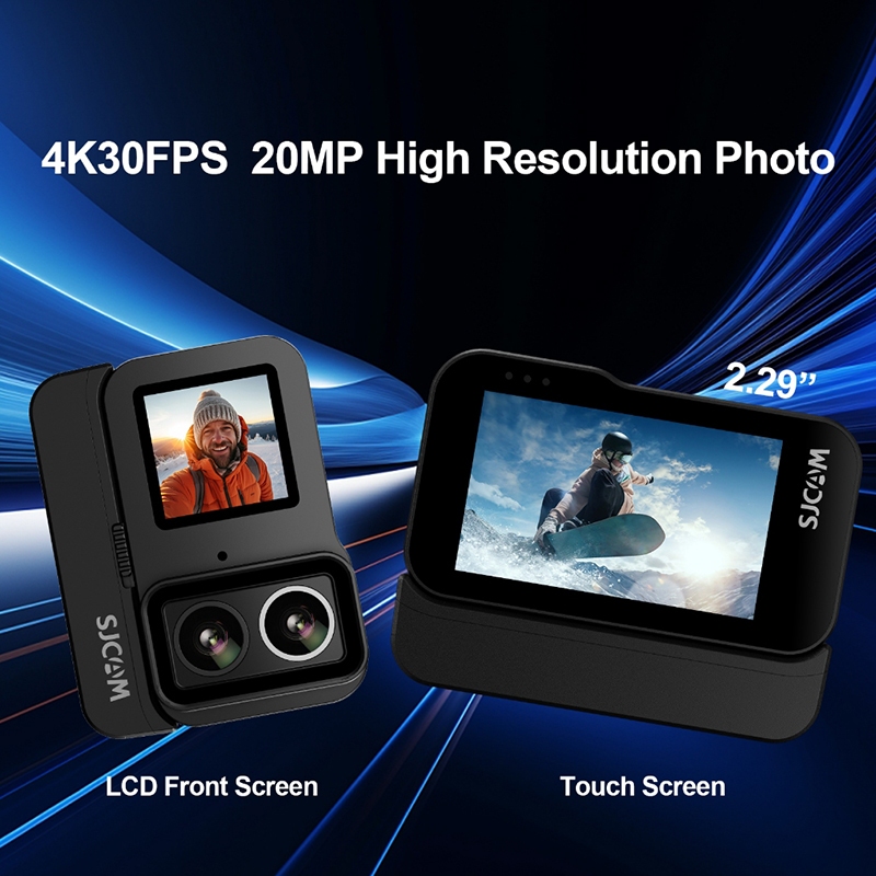 SJCAM SJ20 Action Camera Dual Lens 4K Dual Touch Screen 6-Axis Anti-shake Waterproof Vlog Camera ...