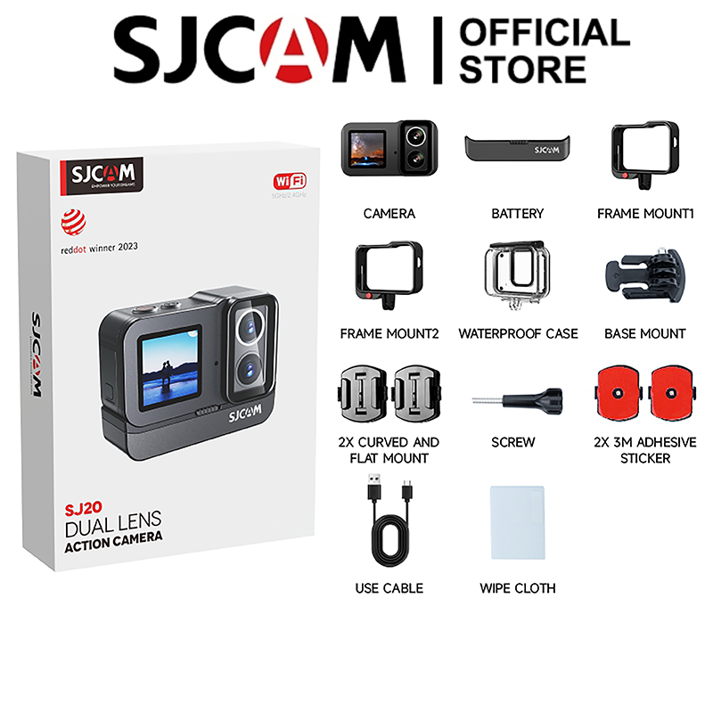 SJCAM SJ20 Action Camera Dual Lens 4K Dual Touch Screen 6-Axis Anti ...