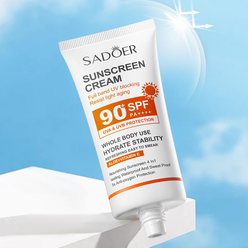 SADOER Sunscreen SPF 90+ PA+++ Whitening Waterproof Sweatproof Lasting Moisturizing 50g | Shopee ...