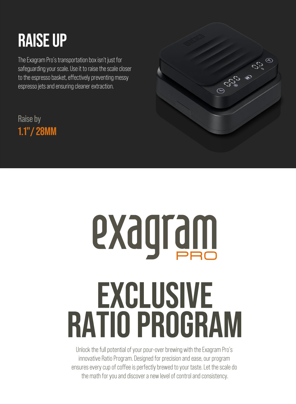 WACACO Exagram Pro Coffee Scale with Timer, 0.3g Precise Graduation ...