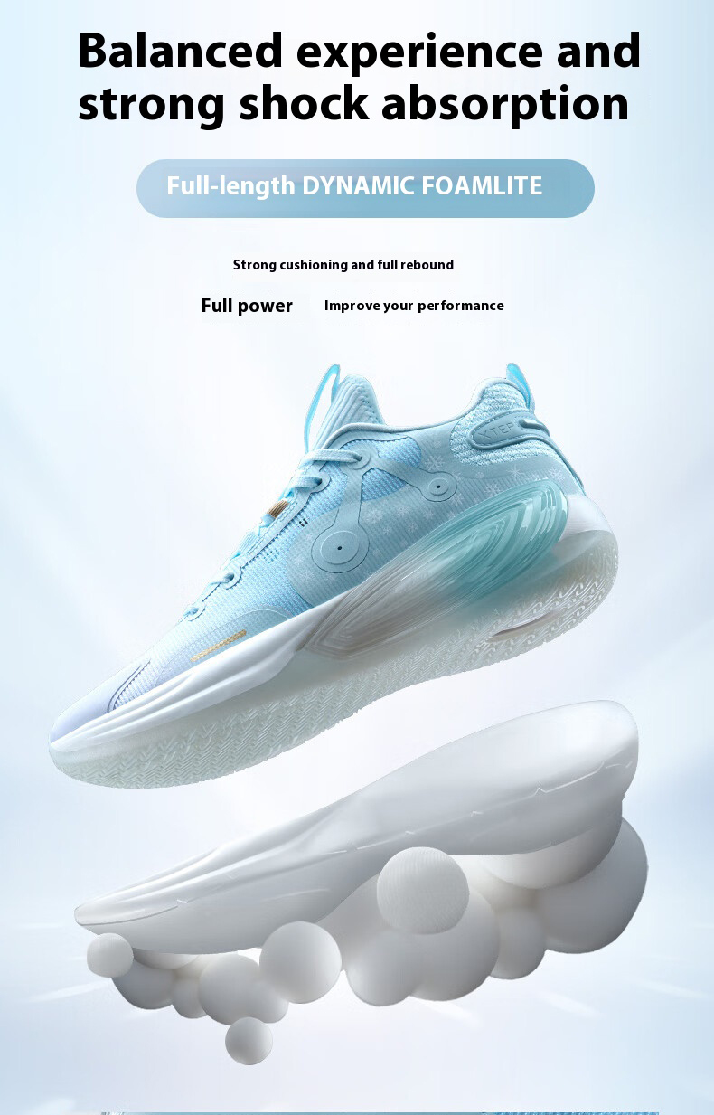 XTEP SHARK 1.0 Men Low-Top Basketball Shoes Wear-Resistant Cushioning ...