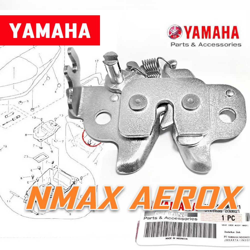NMAX V2 V1 AEROX 155 V2 V1 Seat lock YAMAHA Seat lock Assy NMAX V2 ...