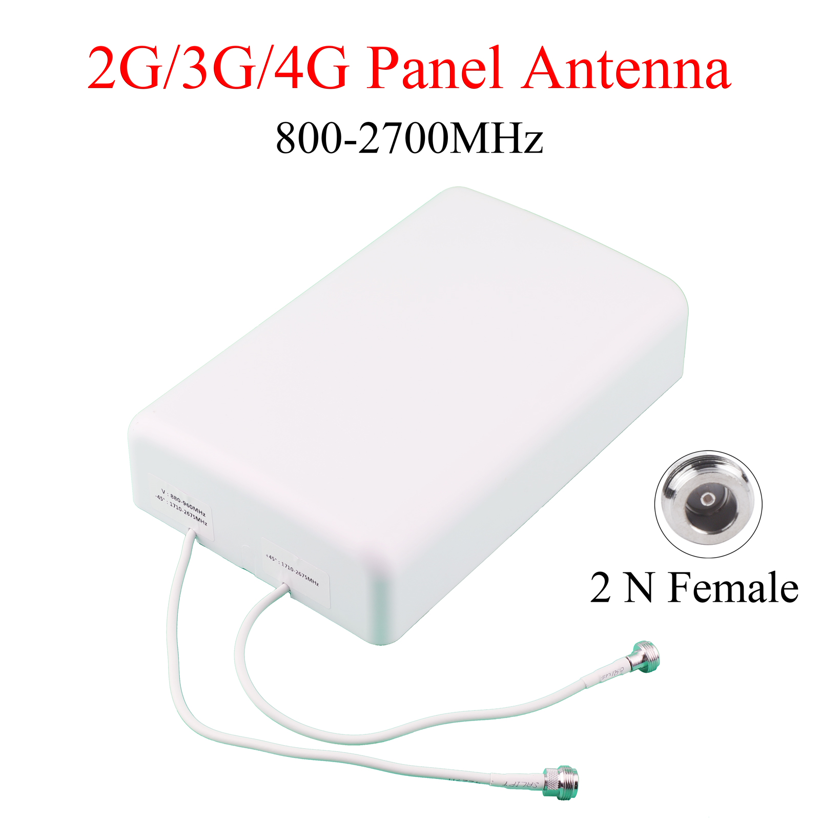 800-2700MHz Indoor Antenna 7/8dBi 2G 3G 4G Panel Antenna 2 N Female For ...