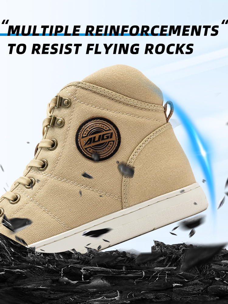 AUGI Motorcycle Canvas Sports Cycling Shoes Men Women Breathable Retro ...