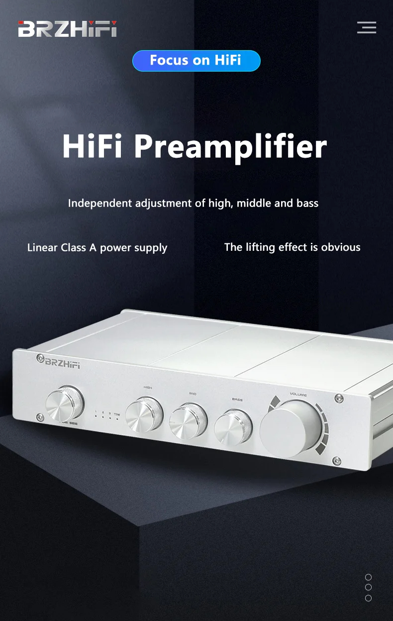 ⭐⭐⭐BRZHIFI Audio Preamplifier 2.0 2.1 HiFi Amplifier Bluetooth 5.0 APTX ...