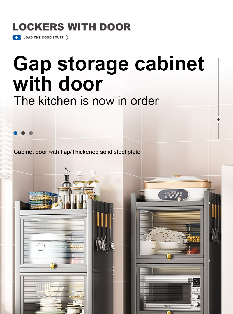 【High-quality】Kitchen Rack Dustproof Storage Cabinet Food Storage ...