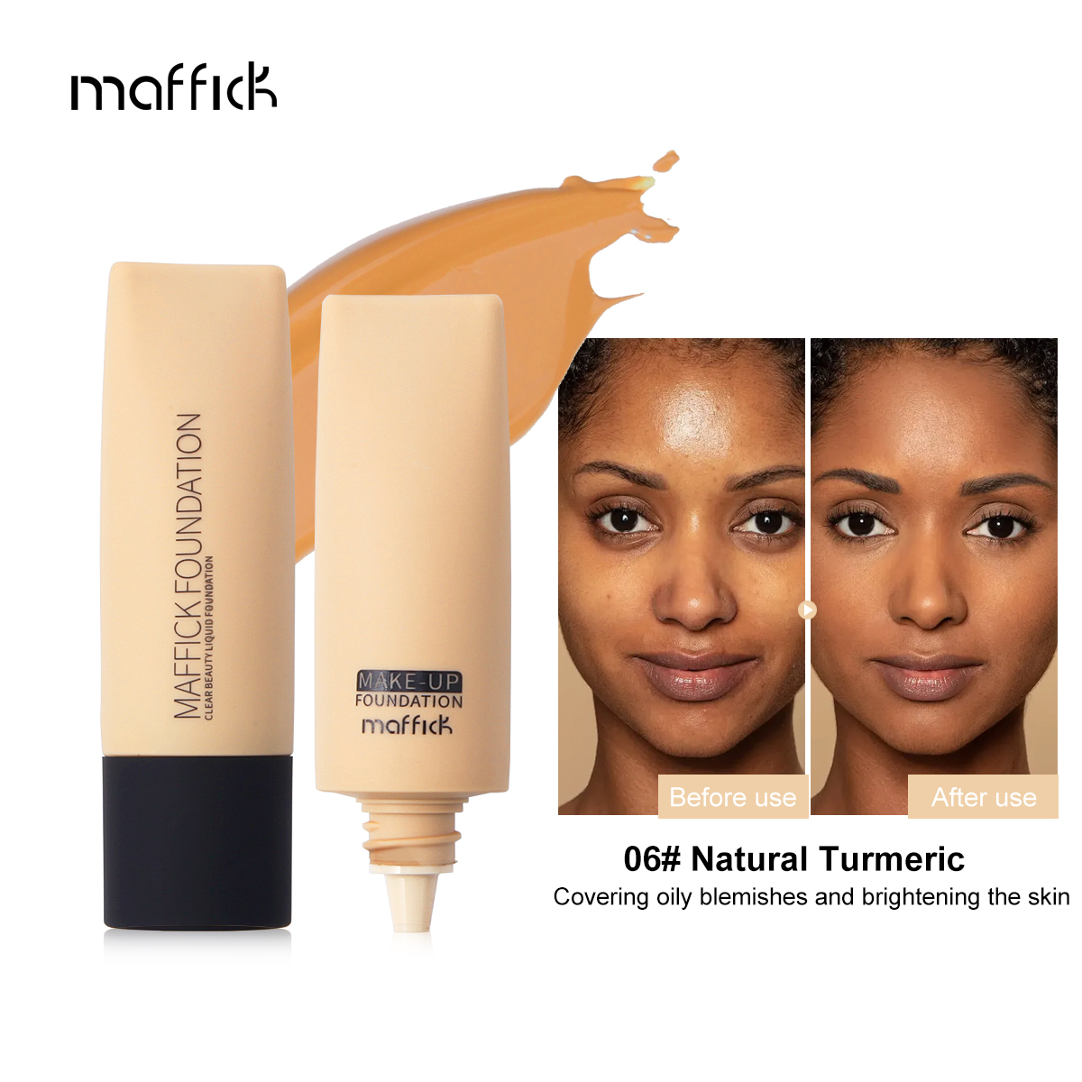 Waterproof Concealer Liquid Foundation Natural Moisturizing Brightening ...