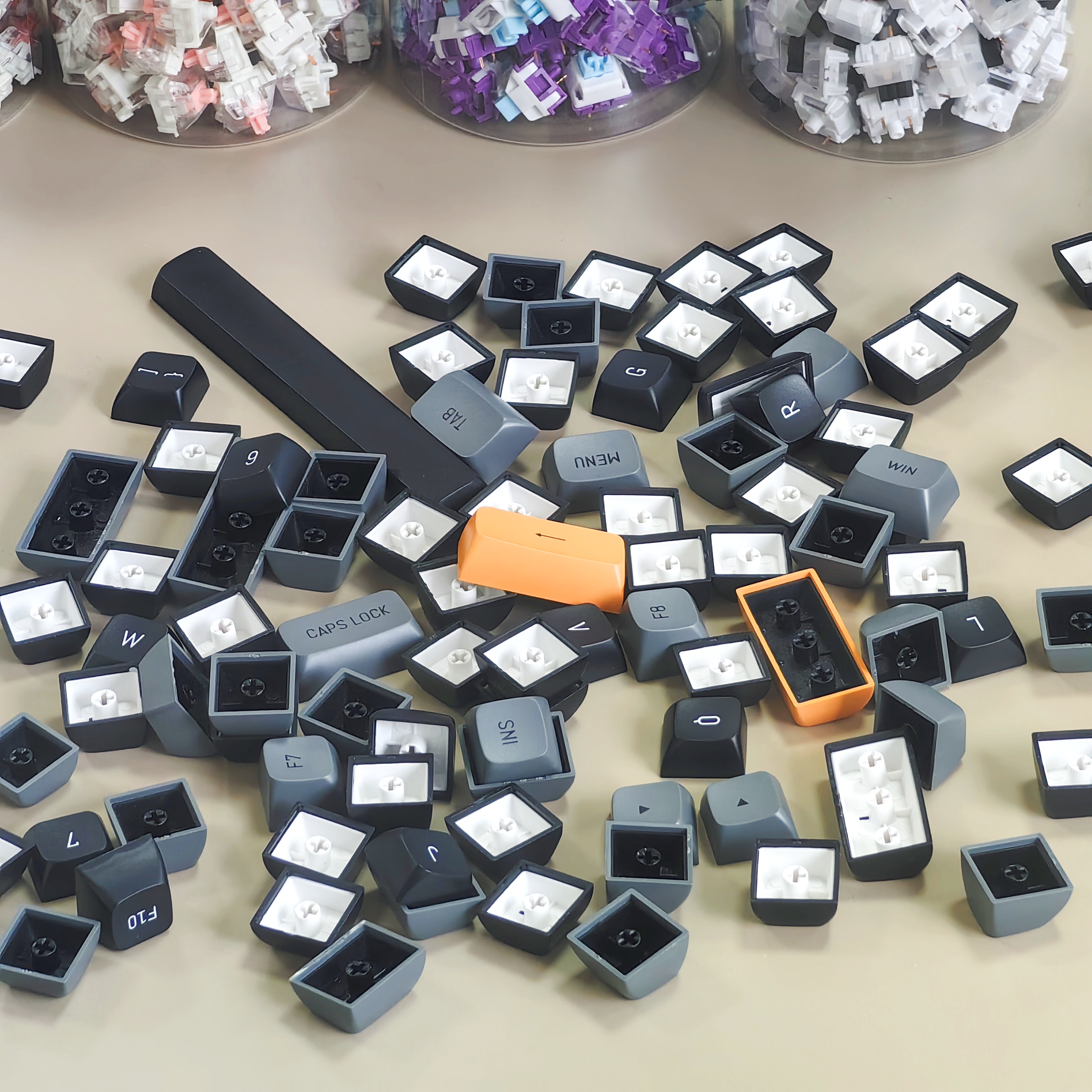 108 Keys CSA Profile Grey Mechanical Keyboard Keycaps Simple Cross-axis ...