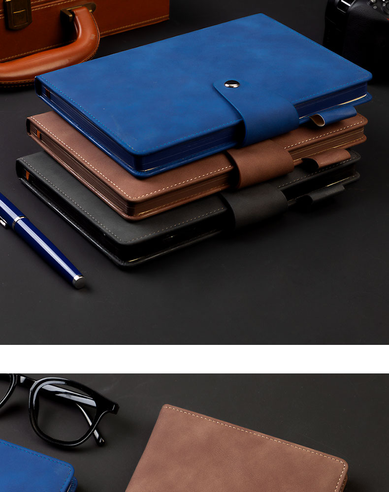 1piece of 120 sheets/240 pages triangular buckle notebook with buckle ...