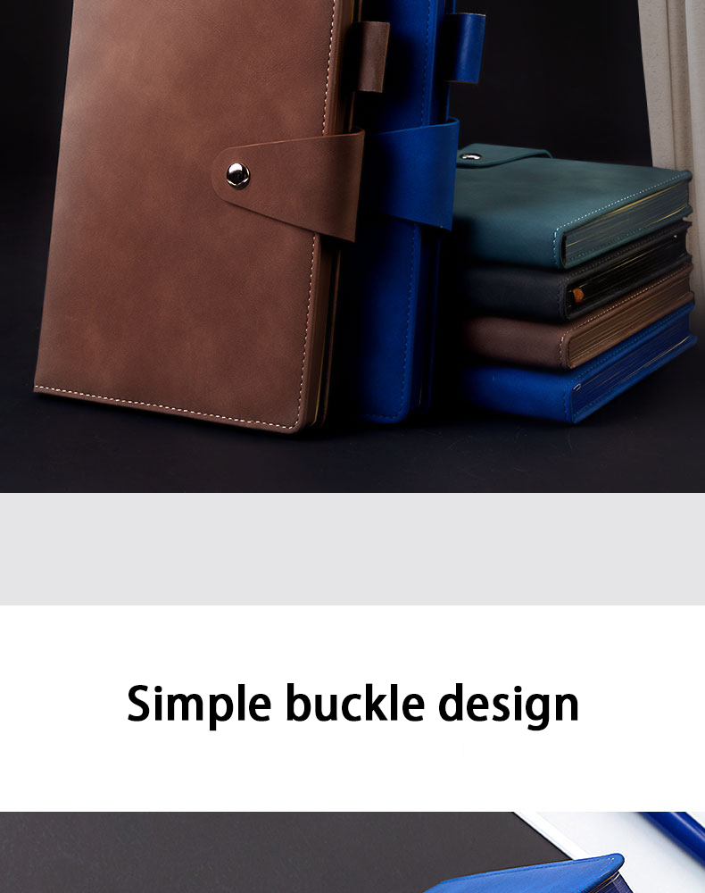 1piece of 120 sheets/240 pages triangular buckle notebook with buckle ...
