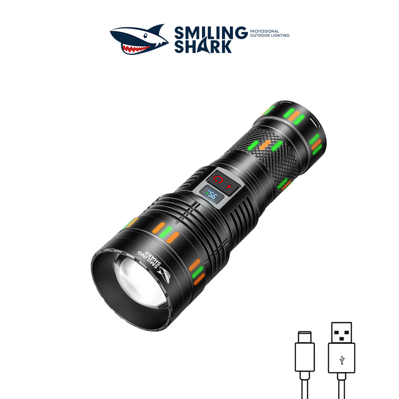 Smiling Shark SD5995 Powerful Flashlight M80.2 12000 Lumens Led Torch ...