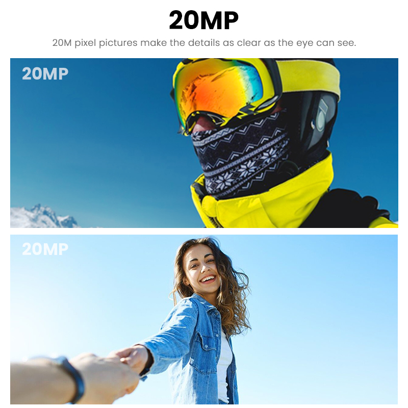 SJCAM C200 4K Mini WiFi Action Camera with 1.28 Inch IPS Screen 5M Body ...