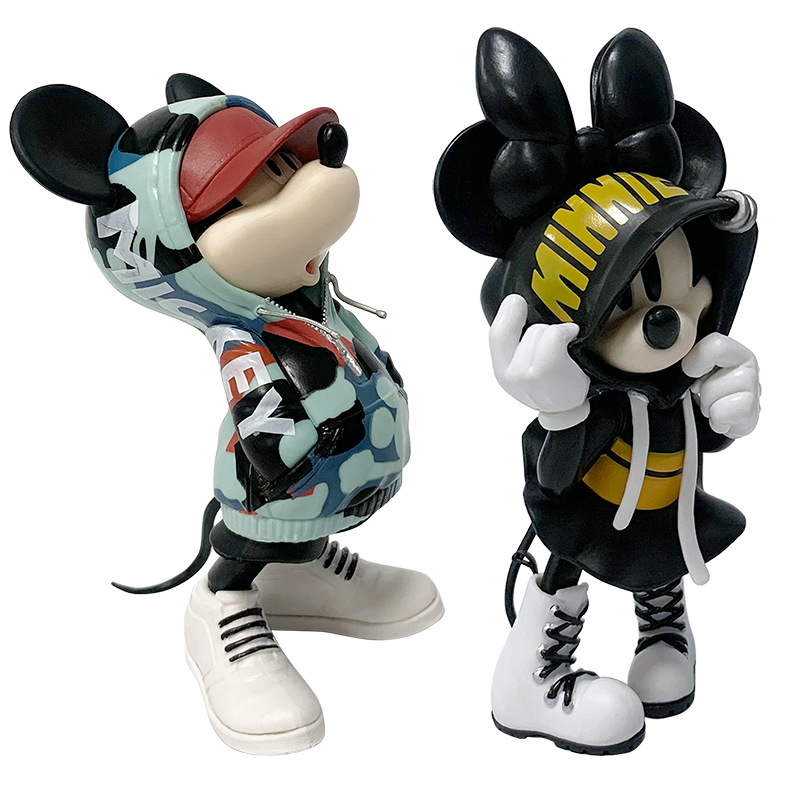 13-15cm MORSTORM Anime Figure Minnie Mouse Mickey Mouse Fashion Sweater ...