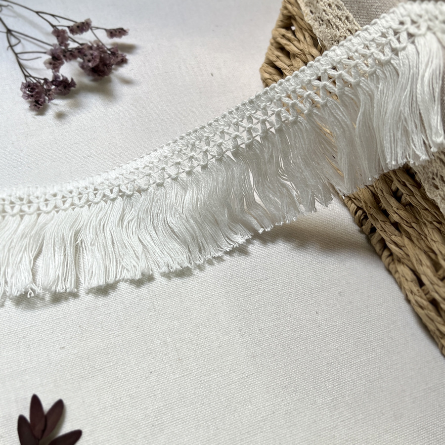 1 Yard Cotton Tassel Lace Accessories Lace 5.5cm Clothes Hem Decoration ...