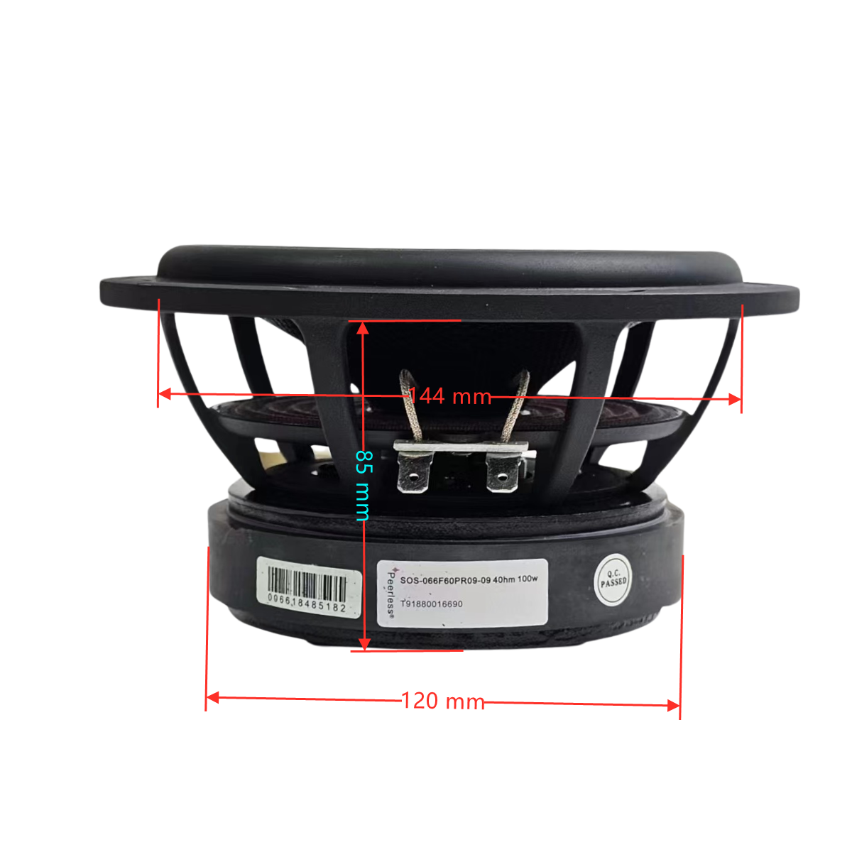 999DIY Peerless 6.5inch Bass 4Ω 100W subwoofer speaker 6.5 BASS car ...