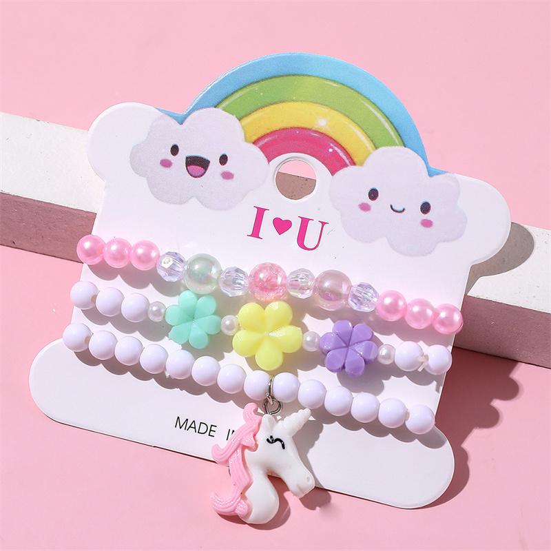 3Pcs/set Kids Cartoon Bracelet | Unicorn Mermaid Bracelet｜Girl Bracelet ...
