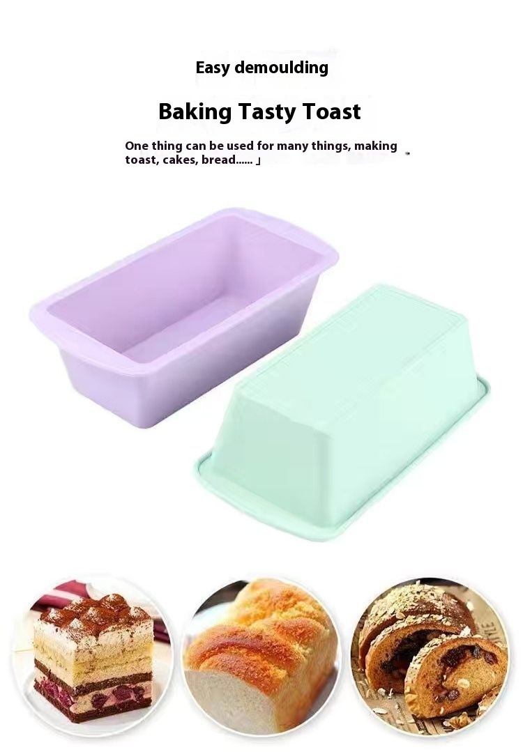 Baking Tools Small Size Silicone Toast Mold Rectangular Toast Box Long ...