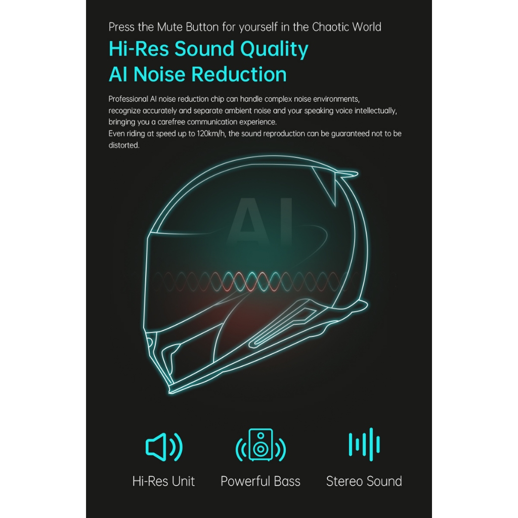 [Authentic] FX Pro Hi-Res Audio Version Mesh Intercom Motorcycle helmet ...