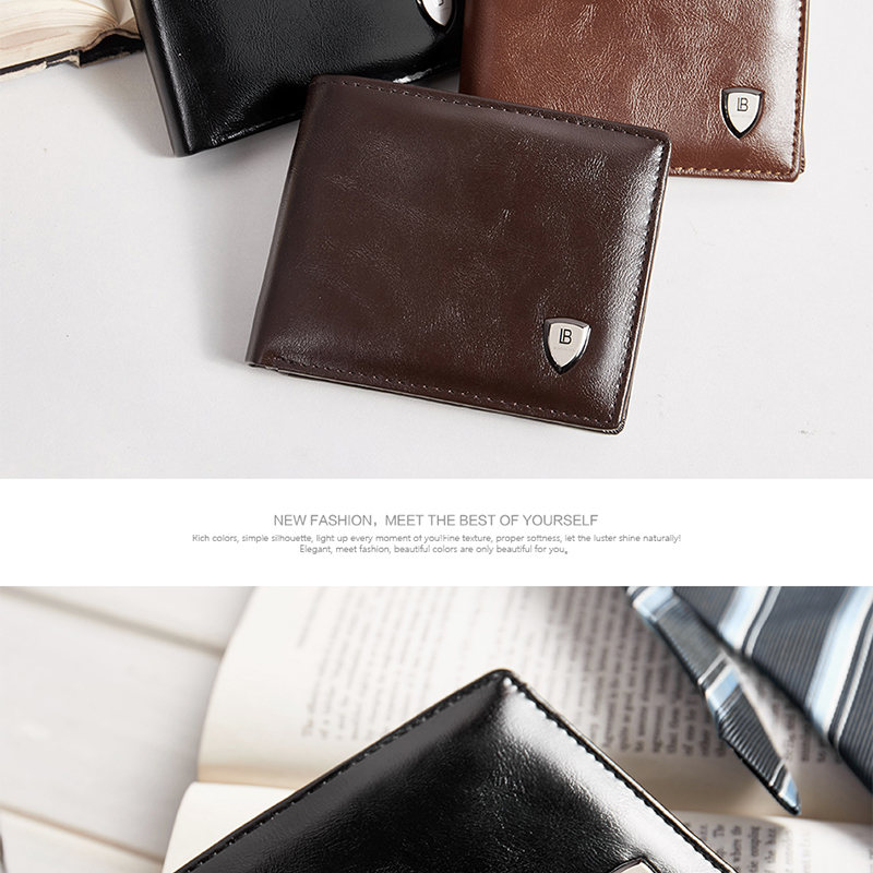 Bostanten Leather Wallet With Box For Men Original Zipper Coin Purse ...