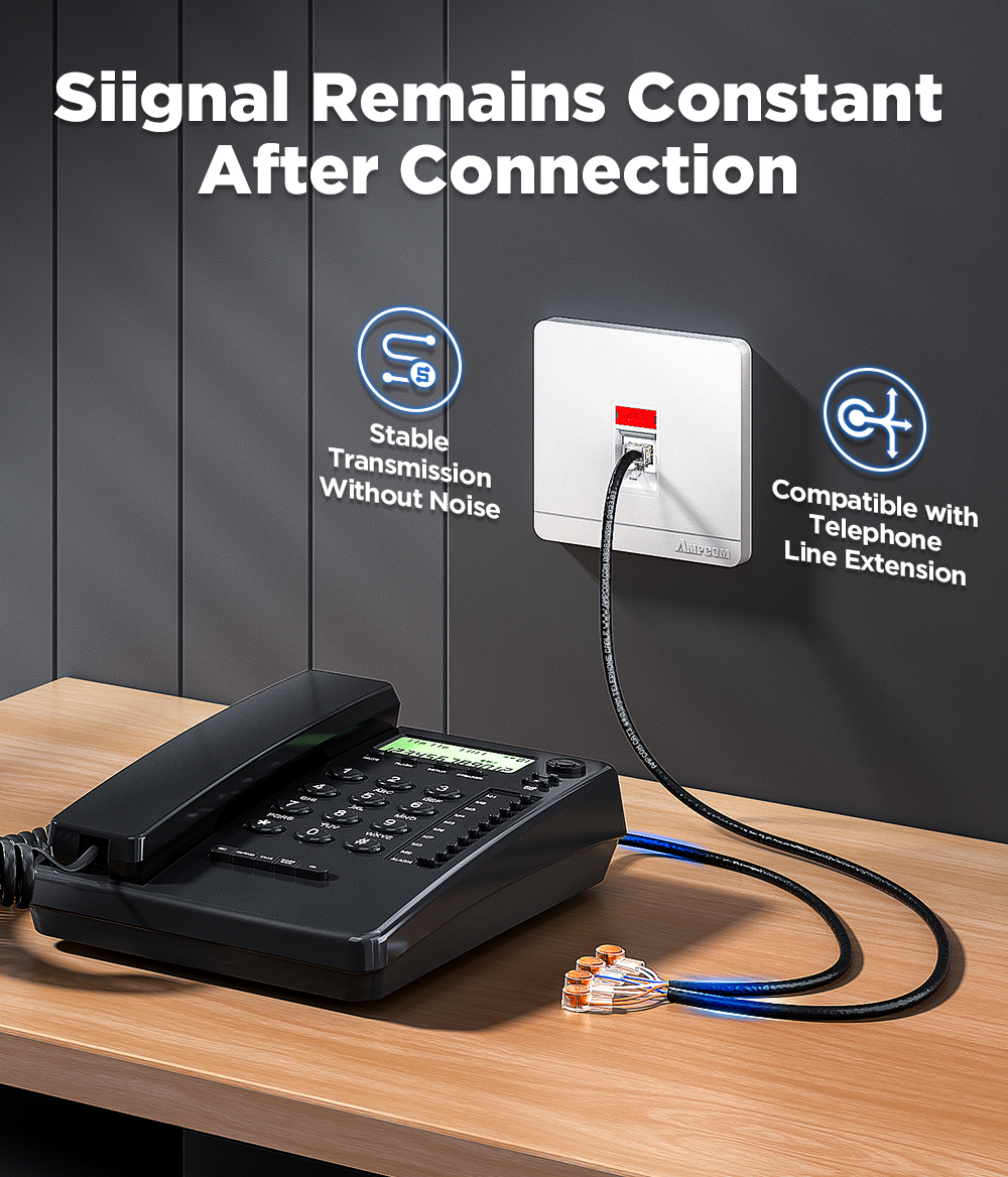 AMPCOM 50/100PCS K1/K2 RJ45 Connector Crimp Connection Terminals UY1 ...