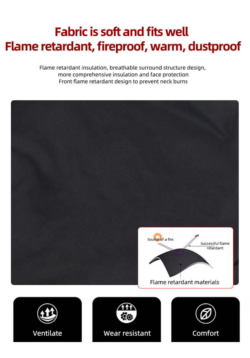 The new sputtering spark-retardant soft cloth welding mask is used for ...