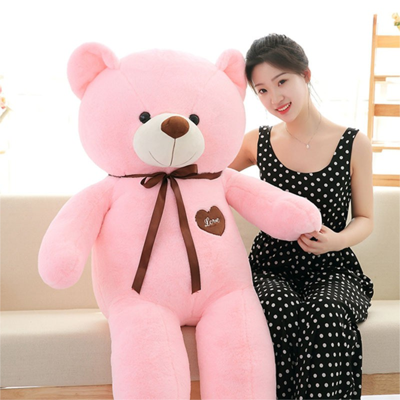 【fast ship】beige big Teddy Bear Human Size stuffed toys 80cm/140cm Safe ...