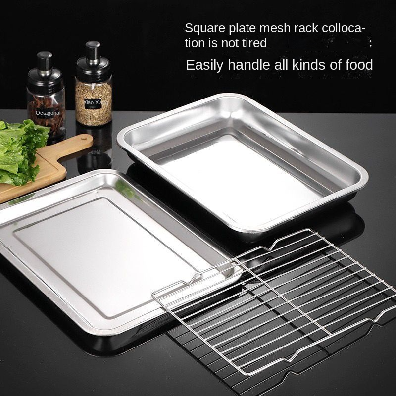 304 Stainless Steel Oil Pan Filter Mesh Square Plate Oil Leakage Depth ...