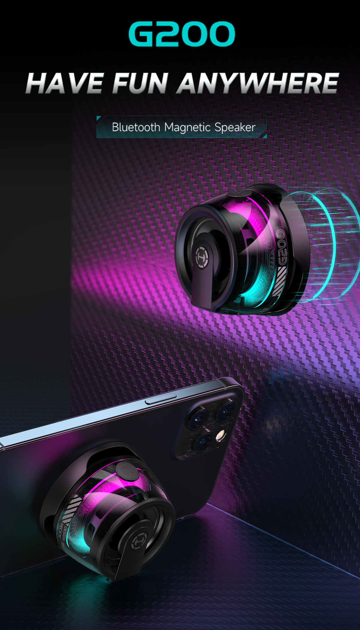 Edifier Hecate G200 Mini Bluetooth Magnetic Speaker, 7-hour battery ...