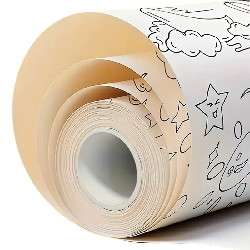 New set of 5 children's doodle painting rolls, DIY painting paper rolls ...