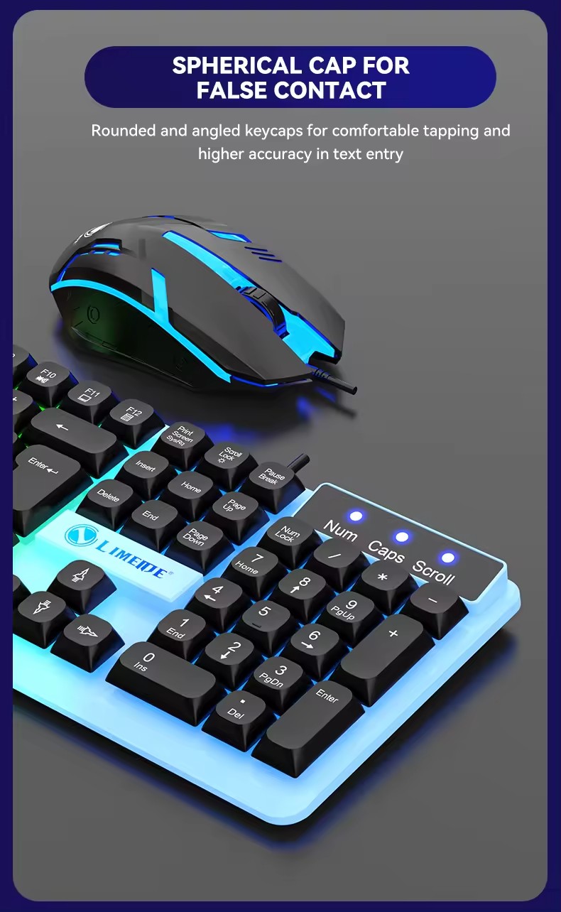 【COD】 Keyboard And Mouse Set For Laptop Colorful Rainbow Gaming USB ...