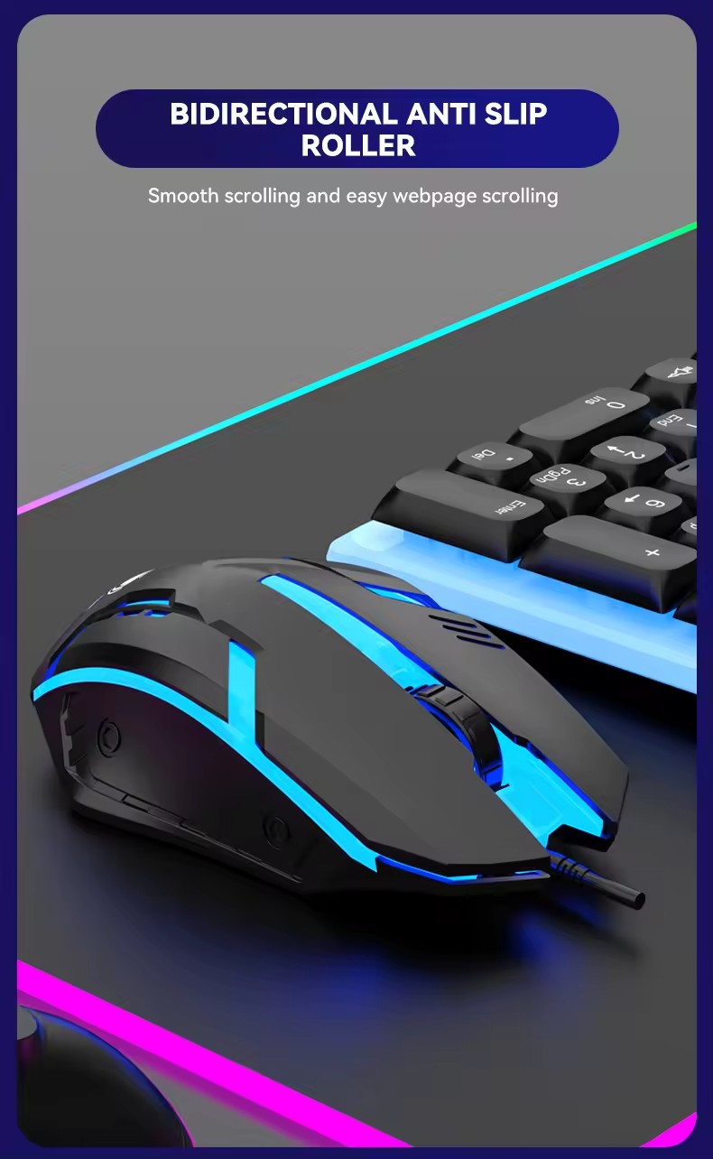 【COD】 Keyboard And Mouse Set For Laptop Colorful Rainbow Gaming USB ...