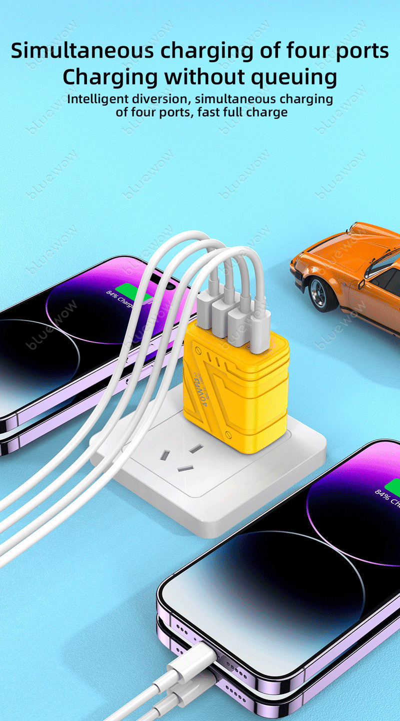 [PD20W+QC3.0] BlueWow 40W Charger Adapter, USB C Charger Block, 40W 4 ...
