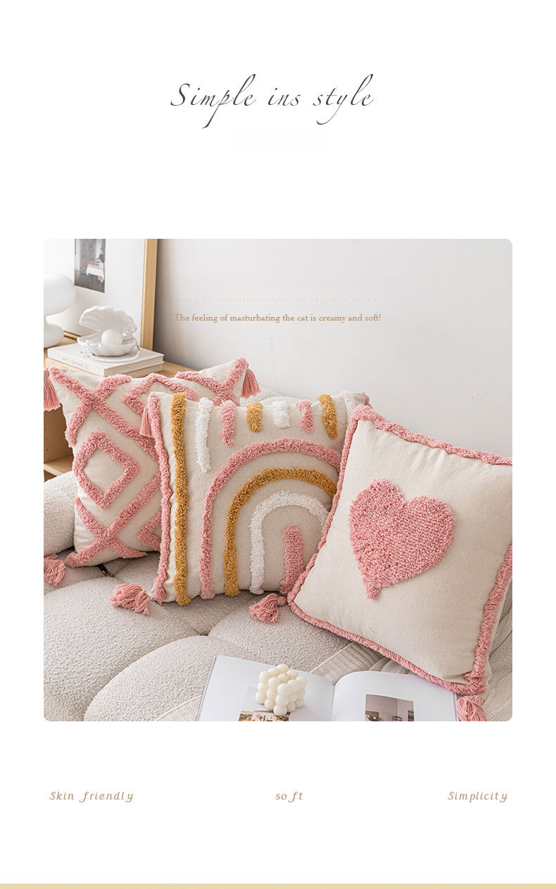 New Style Pink ins Style Clustered Household Small Fresh Sofa Pillow ...