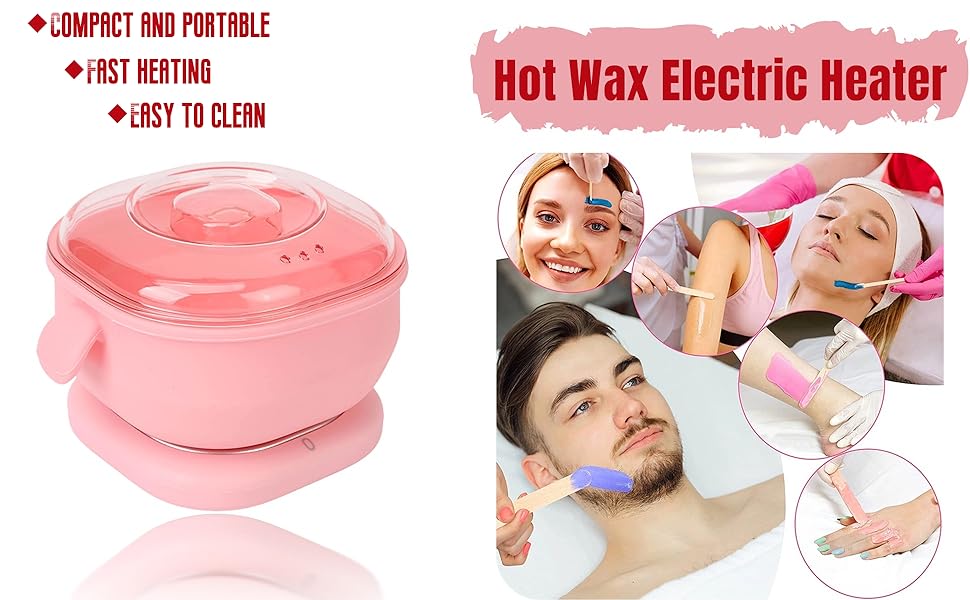 400ML Wax Heater Hair Removal Machine Portable Silicone Wax Warmer SPA ...