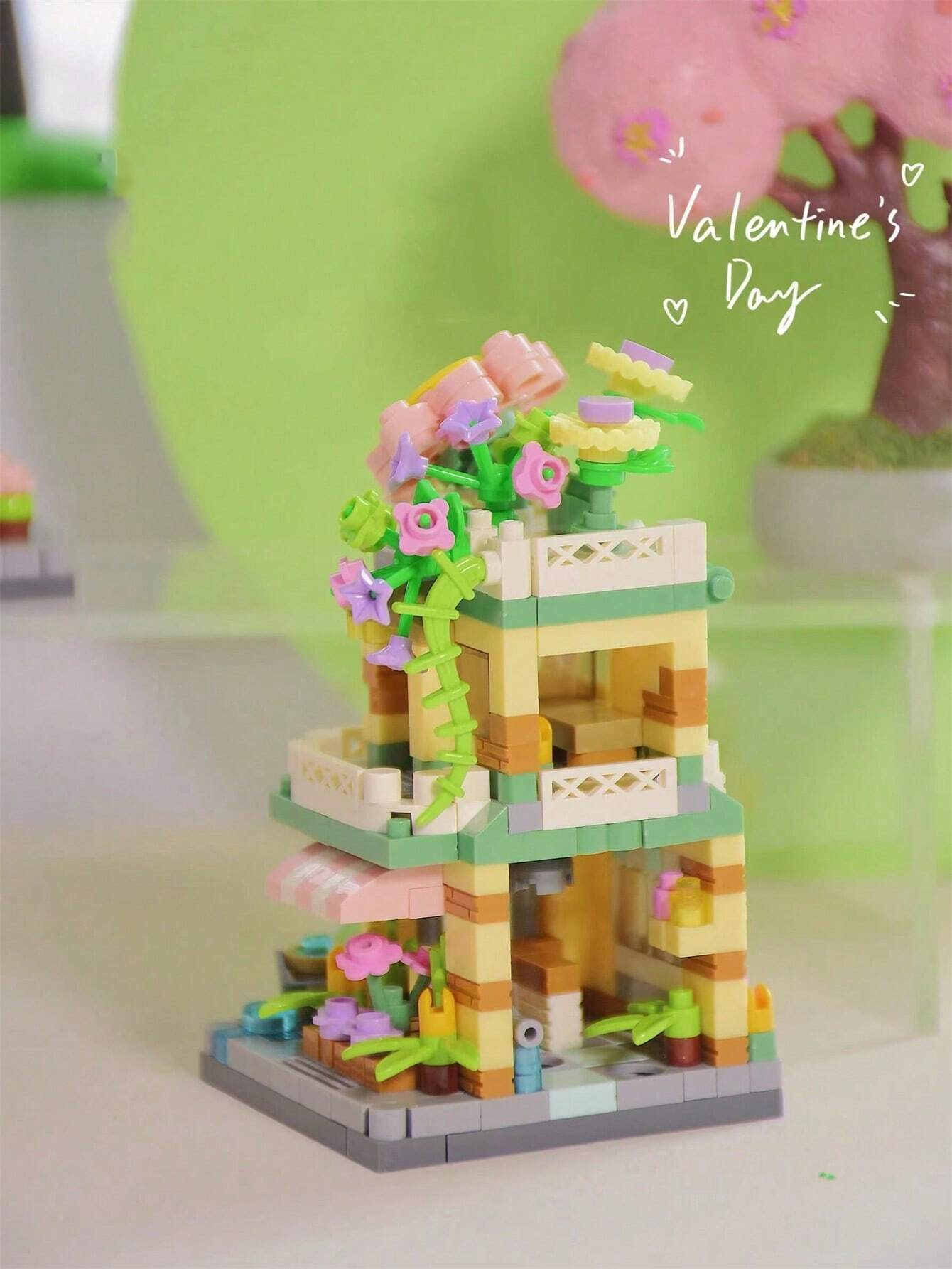 Assembled Building Blocks Mini Shop Street View Building Model Small ...