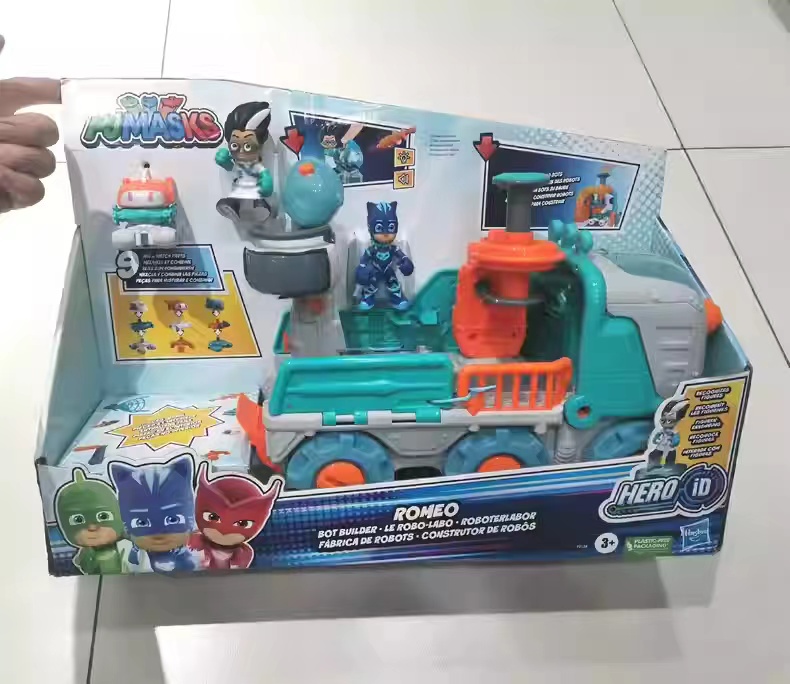 PJ Masks Romeo Bot Builder Vehicle Playset with Lights and Sounds ...