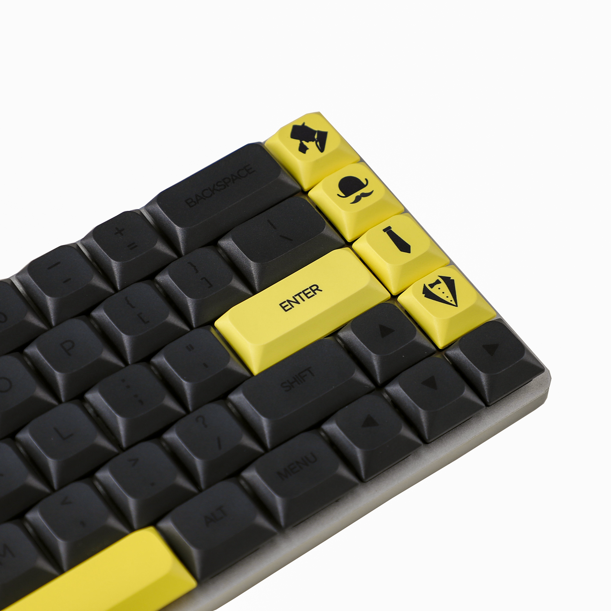 135 Ultra-slim Gentleman Mx Low Profile Dye Sub PBT Keycaps For Mx 61 ...