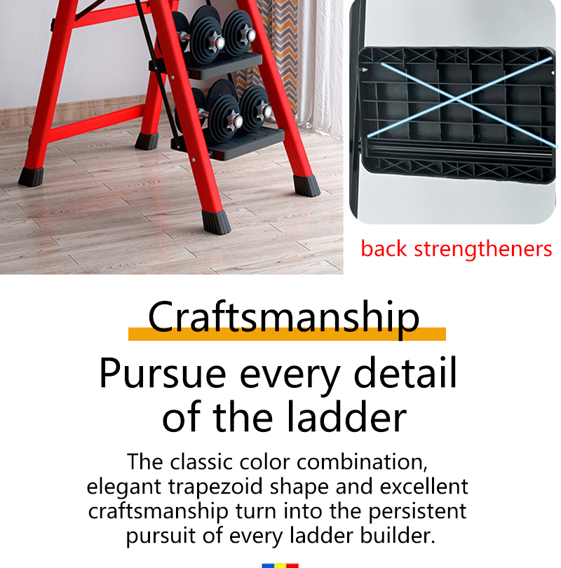 【Thickened】3/4/5/6 Step Ladder Foldable Aluminum Heavy Duty Hagdanan ...