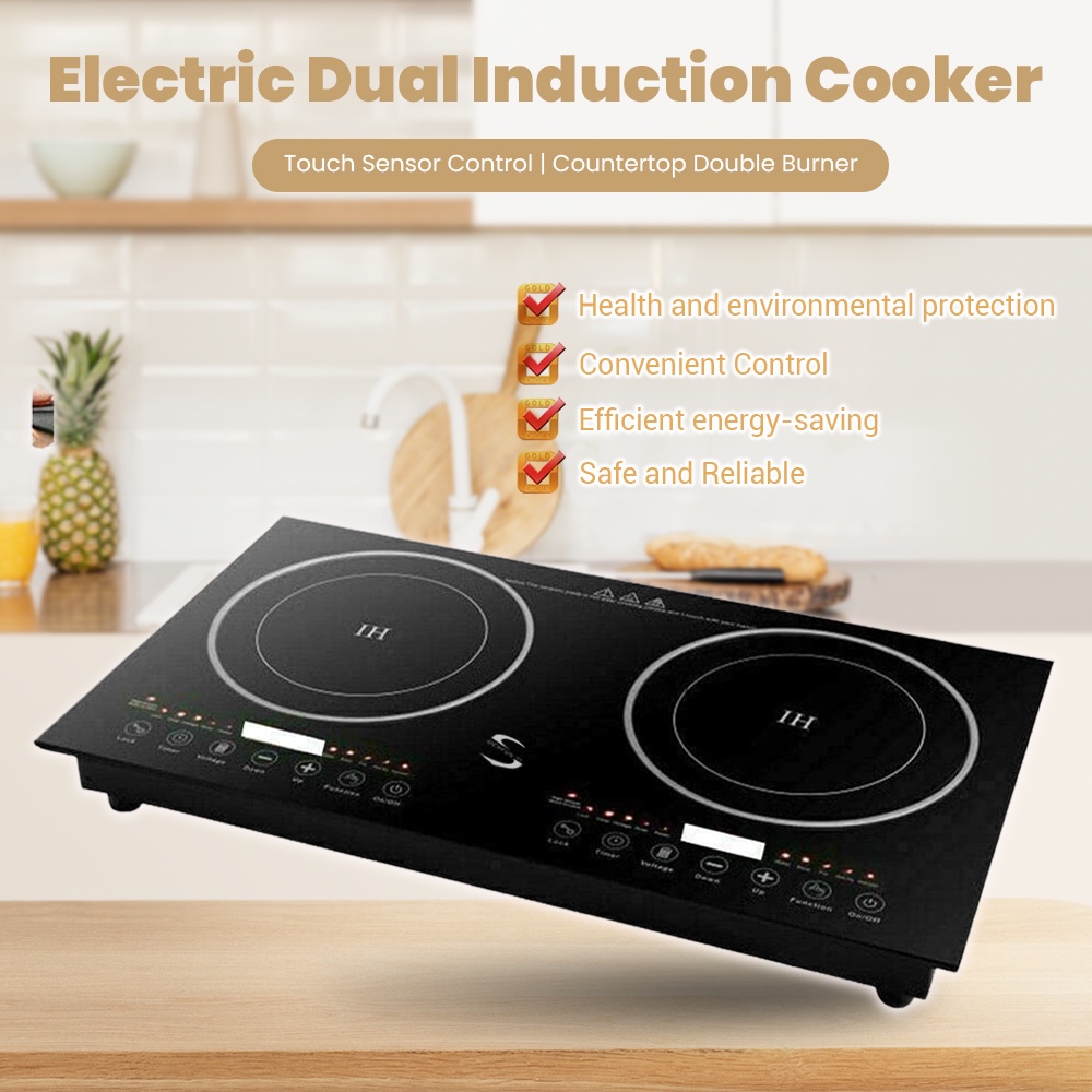 BOBI Induction cooker double heating panel desktop embedded induction ...