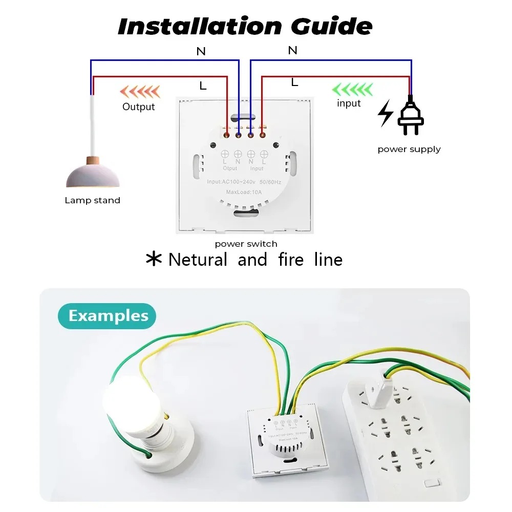 Cerhot Eu Tuya Wifi Smart Switch Wave Senssor Move Wifi Switch Infection Light Switch No Need