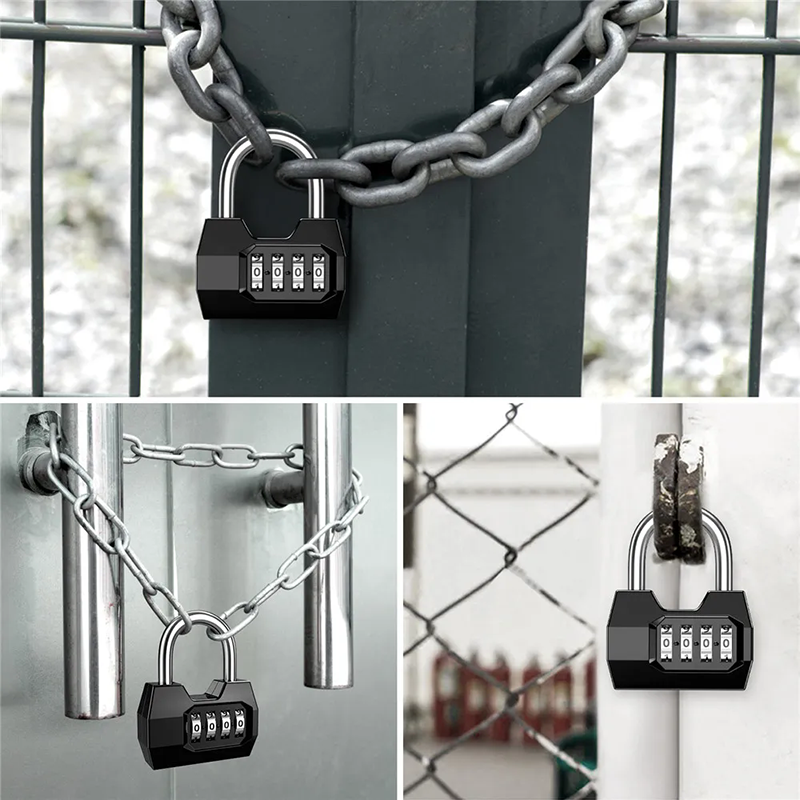 KIPRUN Combination Lock, 4 Digit Padlock, Waterproof Gate Lock for ...