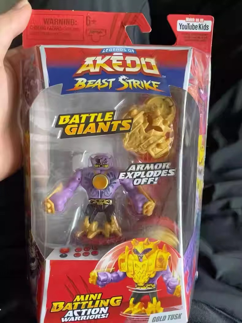 Legends of Akedo Beast Strike Battle Giants Gold Tusk Mini Battling ...
