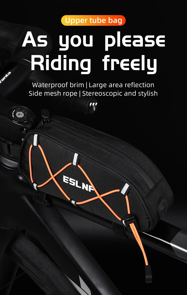 ESLNF Side Drawstring Top Tube Bag Bike Bag Multifunctional Waterproof ...