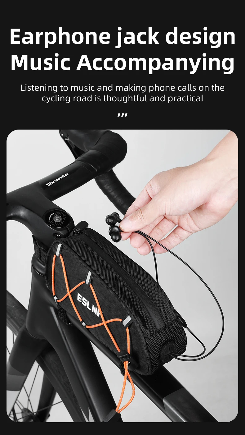 ESLNF Side Drawstring Top Tube Bag Bike Bag Multifunctional Waterproof ...