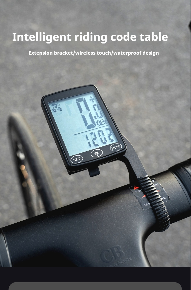 Compact Waterproof Bicycle Computer with Touch Screen - Wireless ...