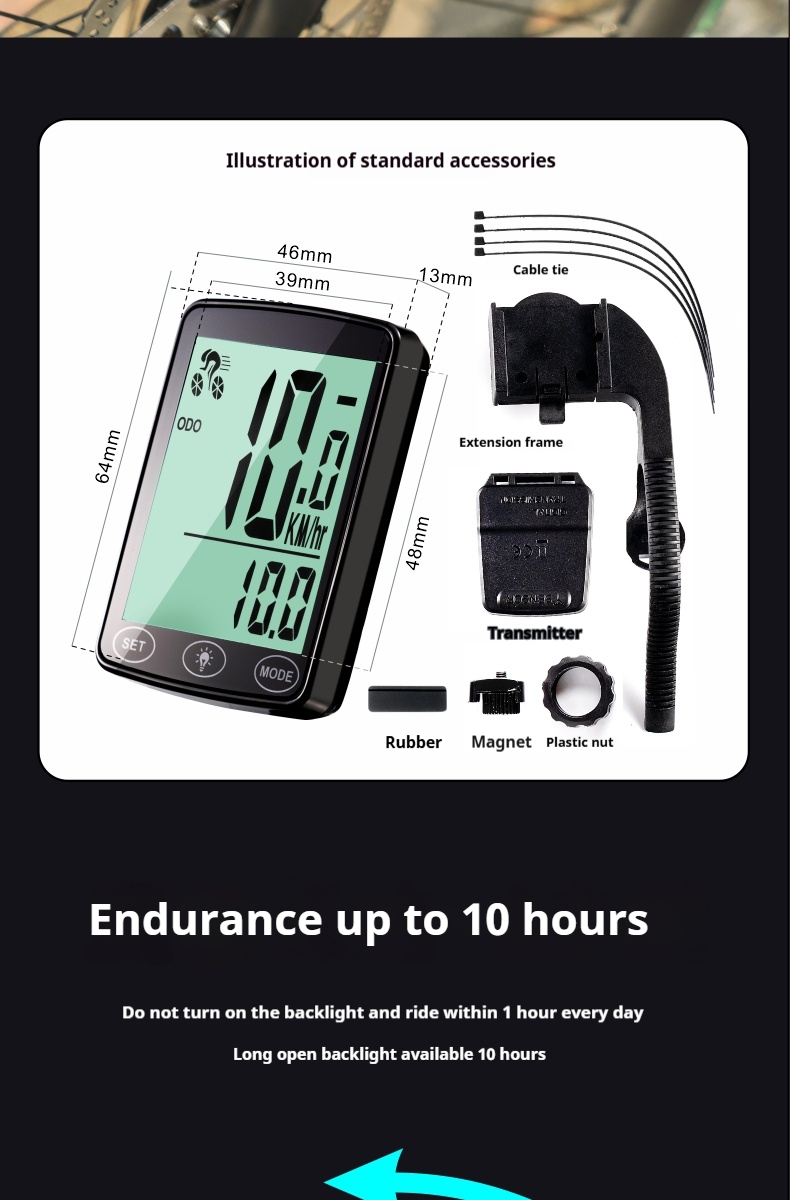 Compact Waterproof Bicycle Computer with Touch Screen - Wireless ...