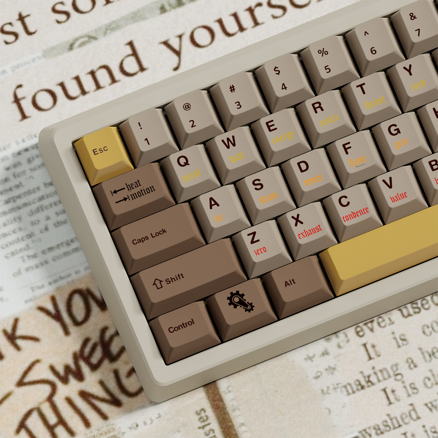 Steam Age Keycaps PBT Dye-sub Cherry Profile Keycap Custom Keycaps ...